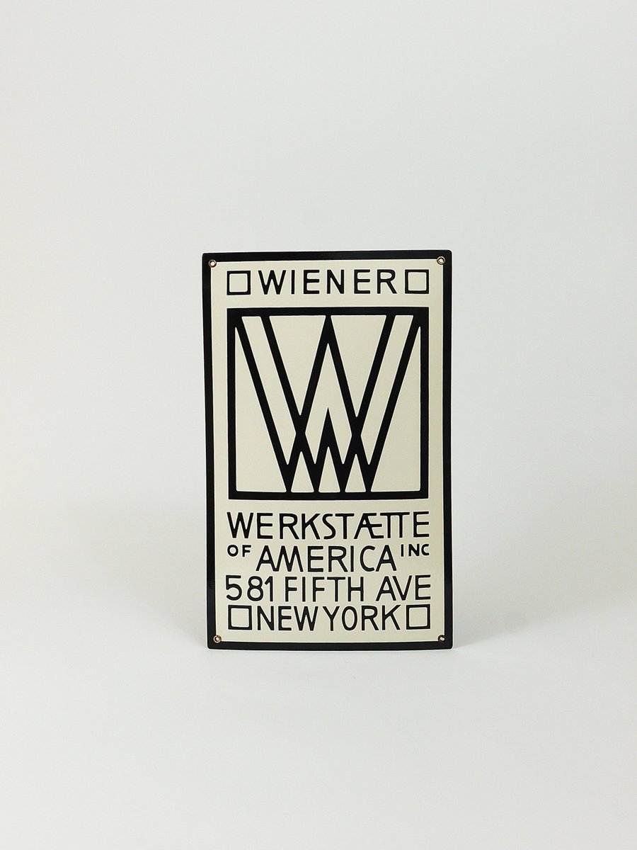 Wiener Werkstätte of America Inc New York Enameled Advertising Sign by ...