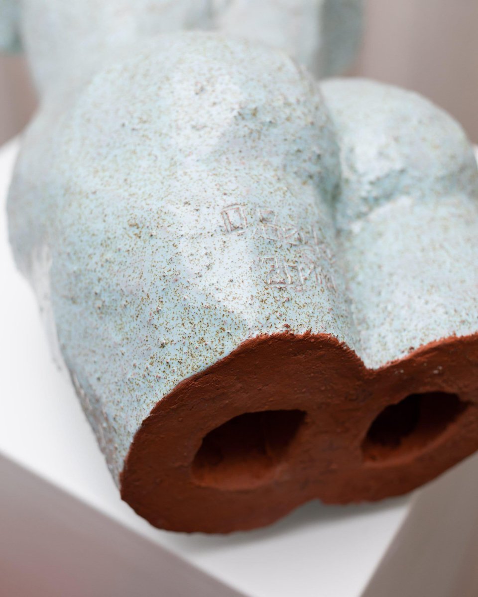 Mid-Century Torso Statue Studio Ceramic in Light Blue Sound Figure for ...