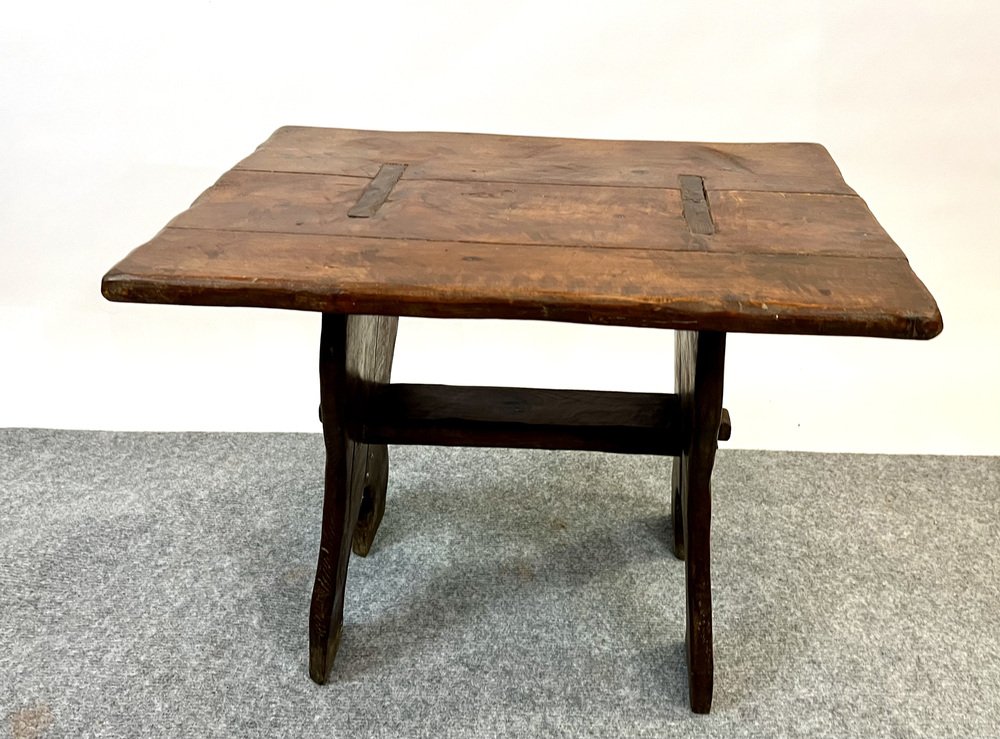 Rustic Wooden Stool for sale at Pamono