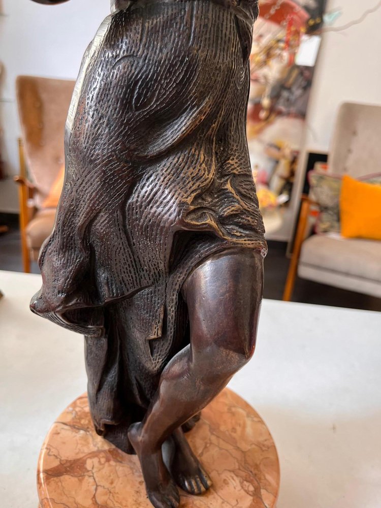 Figure Dancer Figurine in Brass, 1920s for sale at Pamono