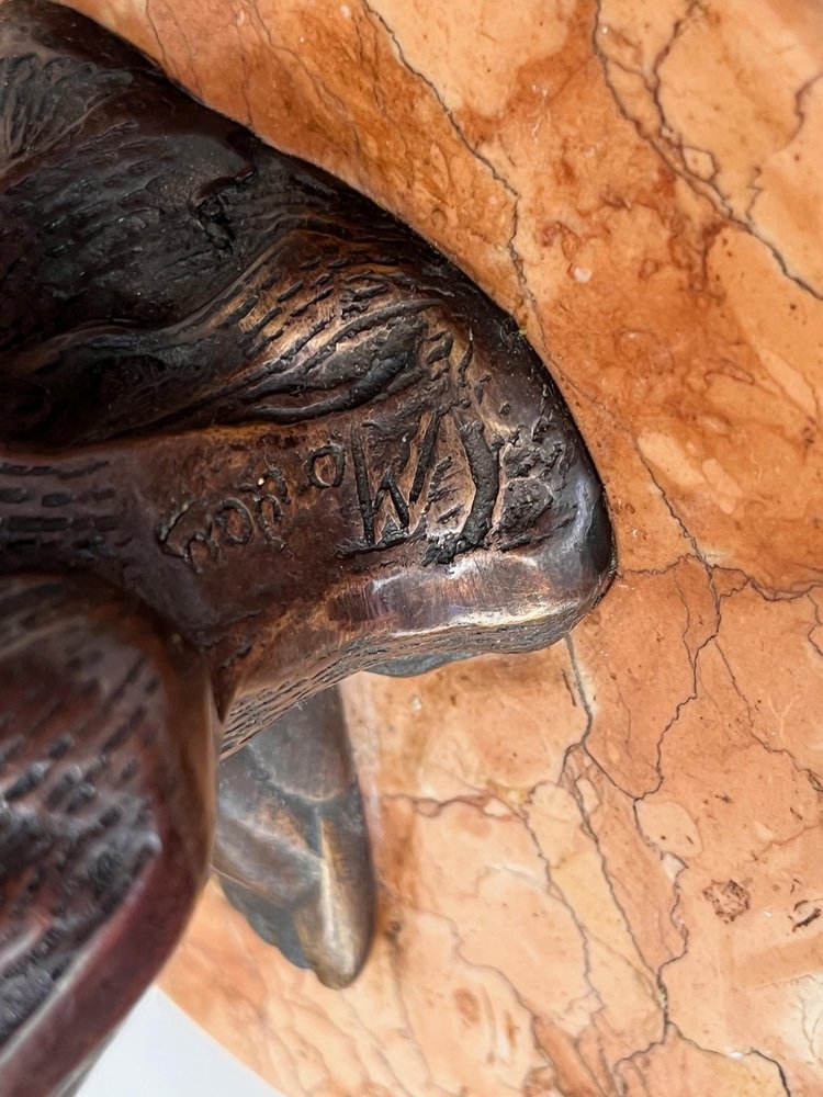 Figure Dancer Figurine in Brass, 1920s for sale at Pamono