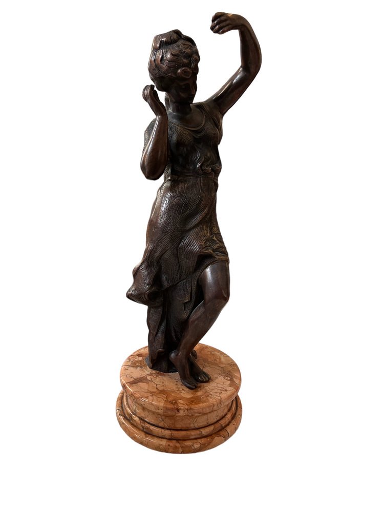 Figure Dancer Figurine in Brass, 1920s for sale at Pamono