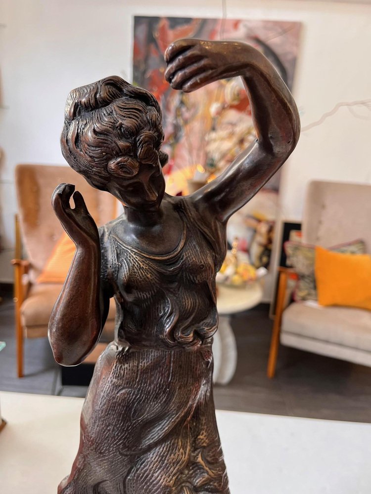 Figure Dancer Figurine in Brass, 1920s for sale at Pamono