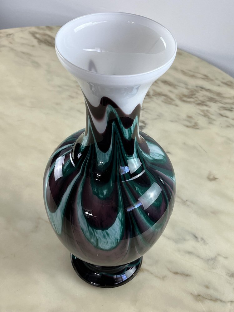 Opaline Glass Vase, Italy, 1970s for sale at Pamono