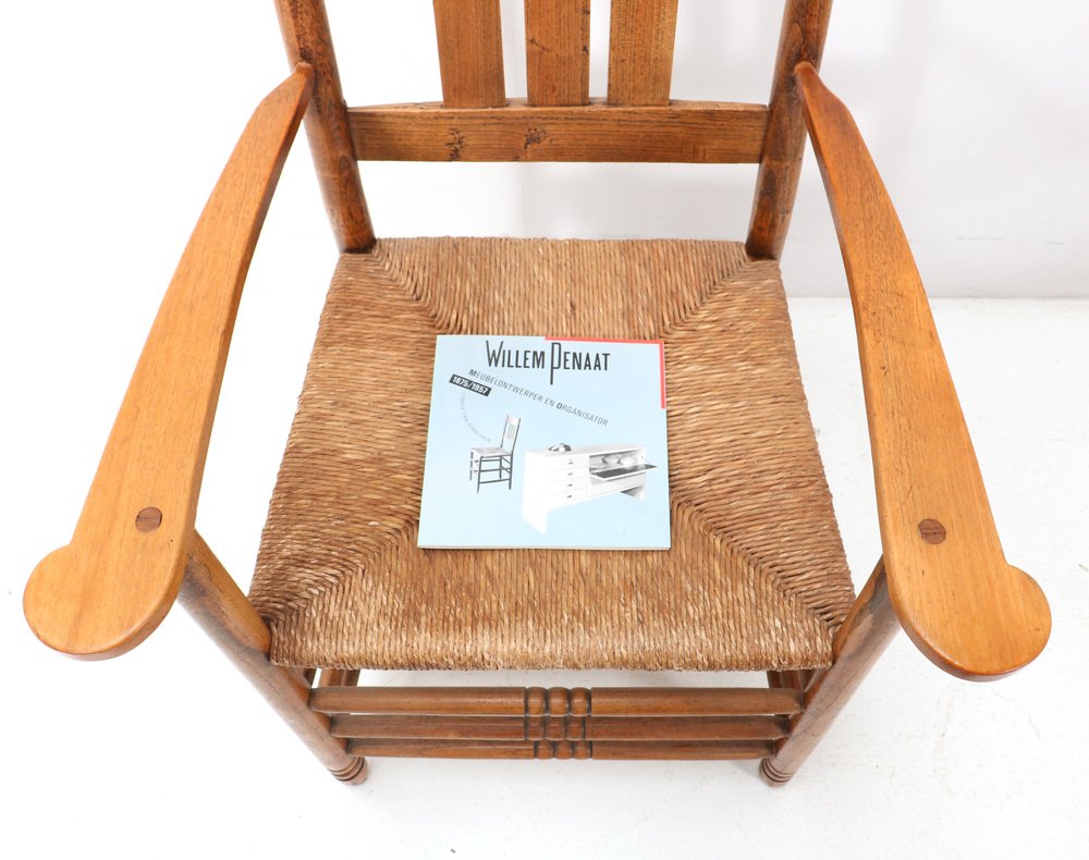 Butacas modernistas de olmo de Willem Penaat, década de 1900, década de ...