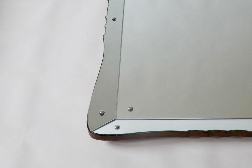 Large Landscape Mirror with Angled Tray Mirror Frame and Wooden Shelf ...