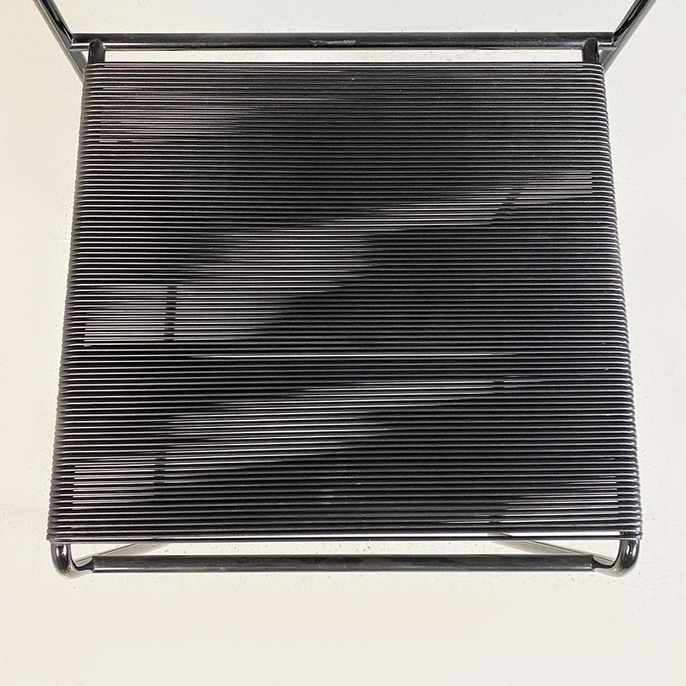 Modern Italian Black Scooby & Metal Spaghetti Chair attributed to G ...