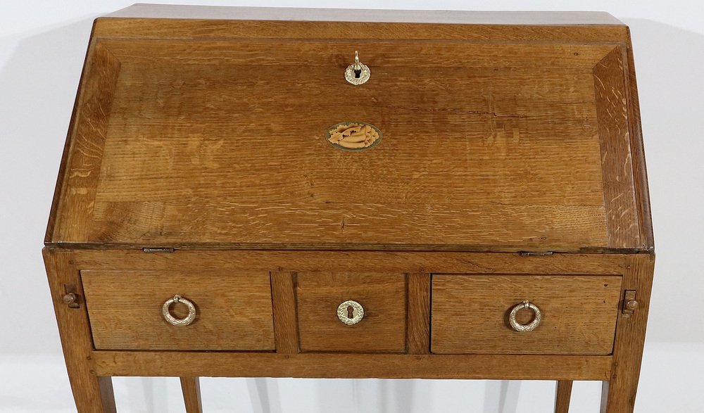 Small Oak Slope Desk for sale at Pamono