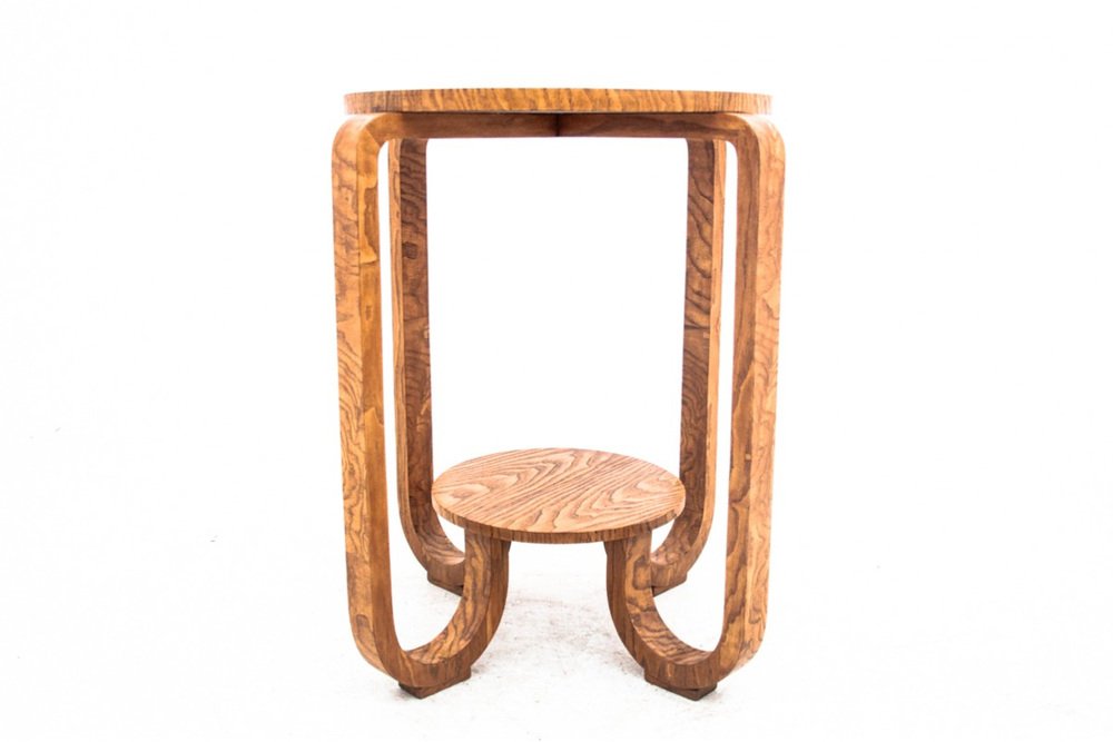 Art Deco Round Console Table, Poland, 1950s for sale at Pamono