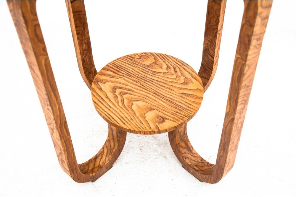 Art Deco Round Console Table, Poland, 1950s for sale at Pamono