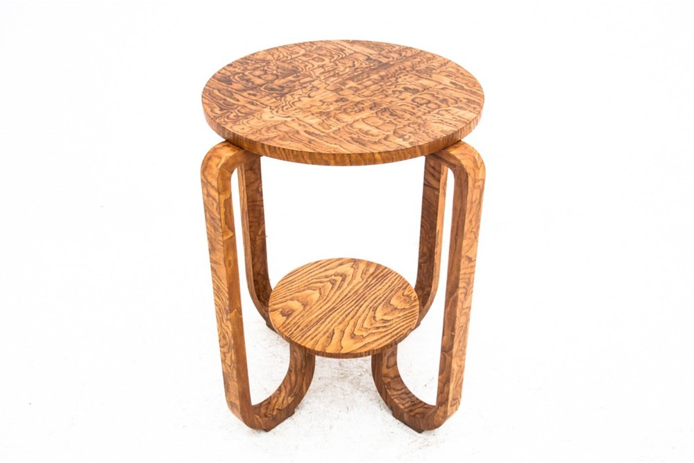 Art Deco Round Console Table, Poland, 1950s for sale at Pamono