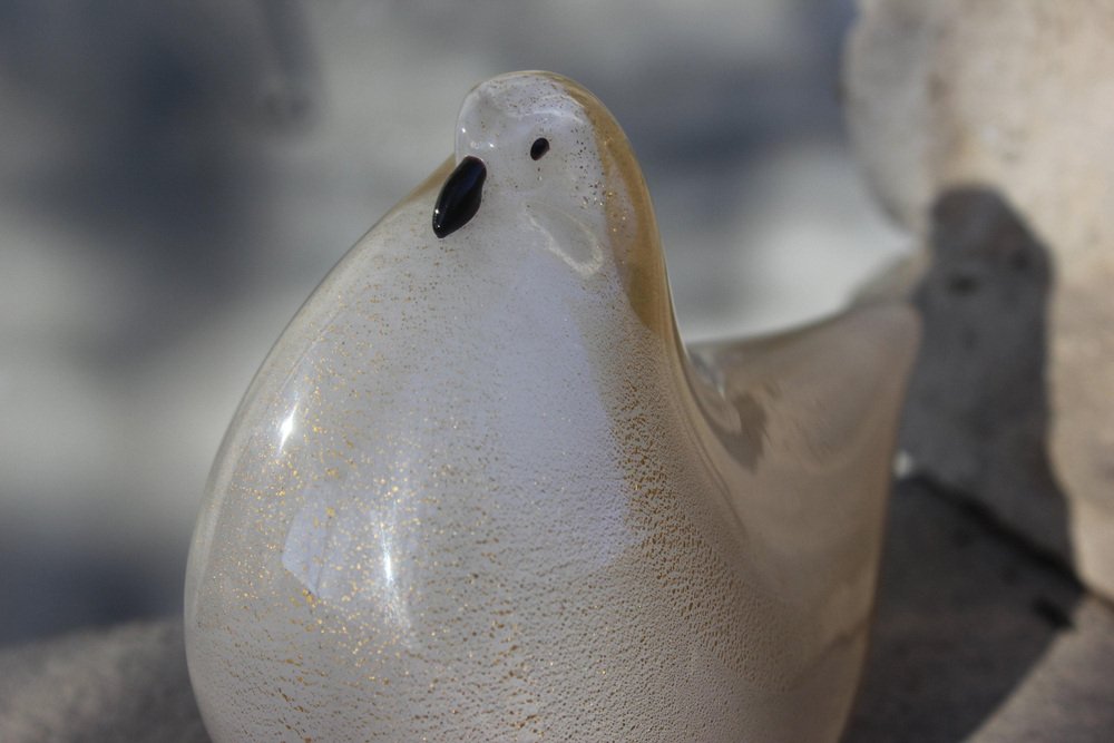 Venice Pigeon Figurine in Golden Glass from Barovier & Toso, 1950s for ...