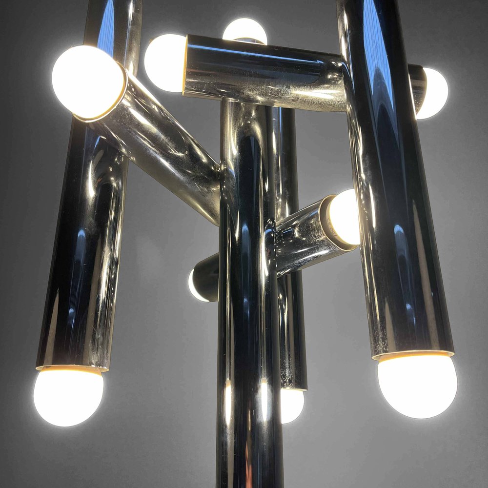 Tubular Chrome Floor Lamp, Italy, 1970s for sale at Pamono