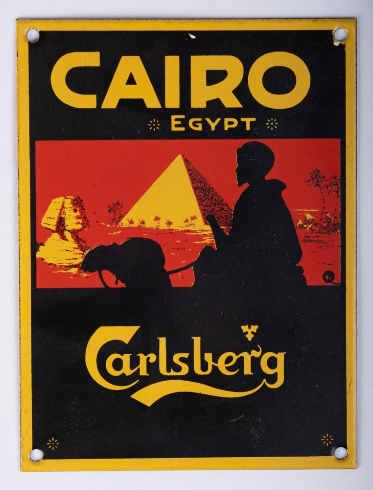 Danish Enamel Signs by Carlsberg, 1950s, Set of 3 for sale at Pamono