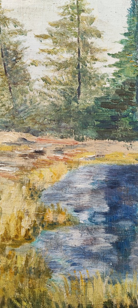 Louis Camille Gianoli, Lac de montagne, Öl auf Karton bei Pamono kaufen