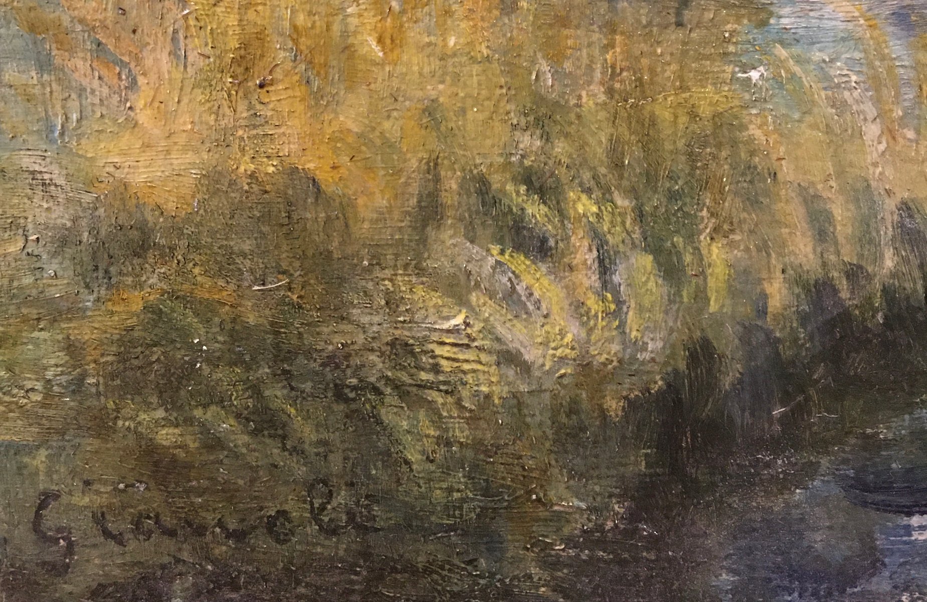 Louis Camille Gianoli, Lac de montagne, Öl auf Karton bei Pamono kaufen
