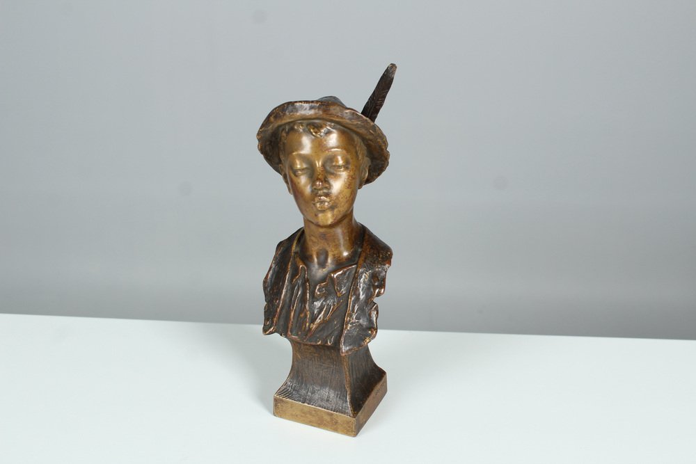 Late 19th or Early 20th Century Bronze Sculpture of Whistling Boy by ...