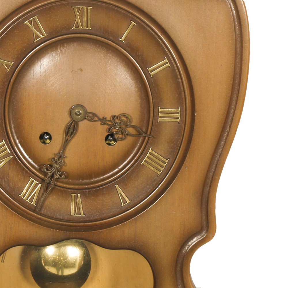 Art Deco Pendulum Wall Clock in Lacquered Wood Case, 1920s for sale at ...