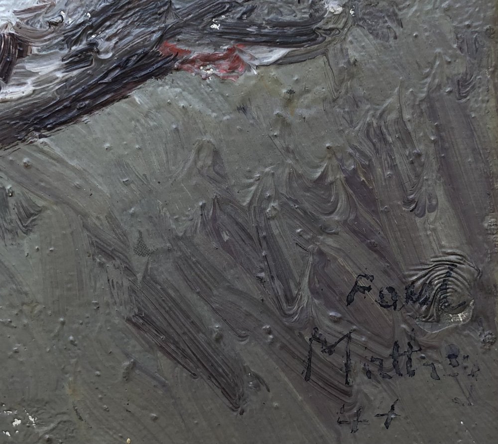 Paul Mathey, Les grives, 1941, Oil on Cardboard, Framed for sale at Pamono