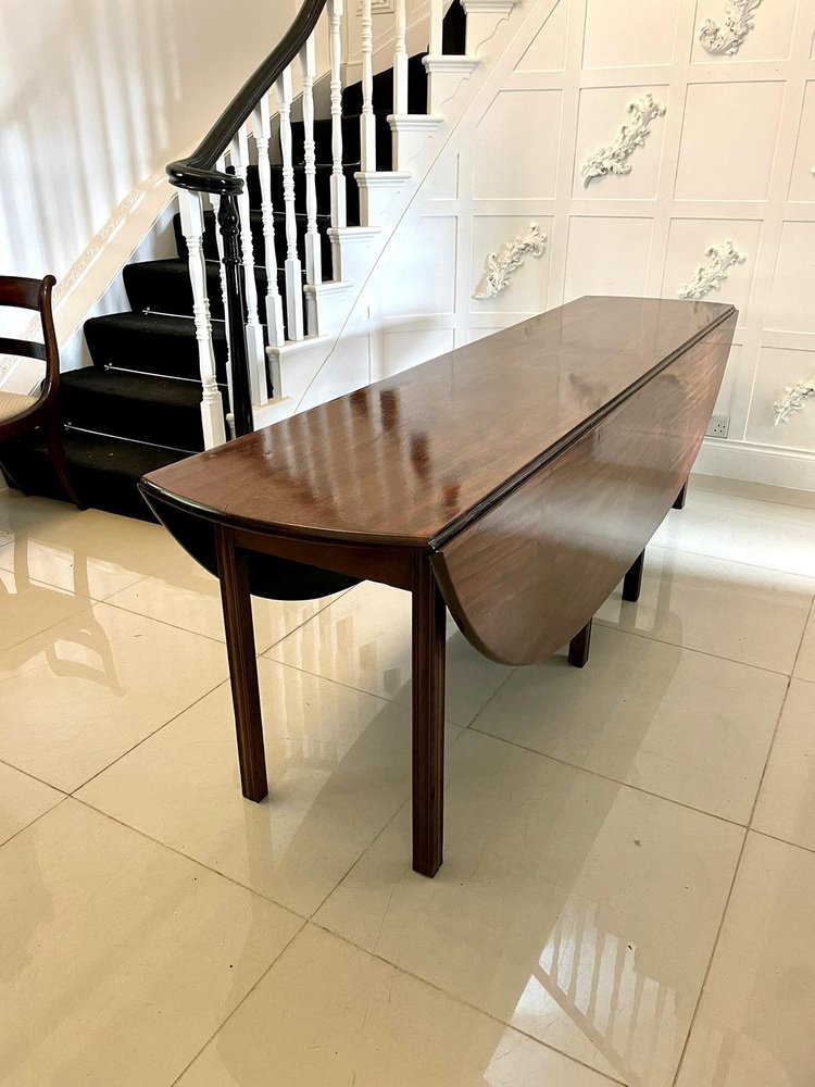 Large George III Irish Mahogany Dining Table, 1780s for sale at Pamono