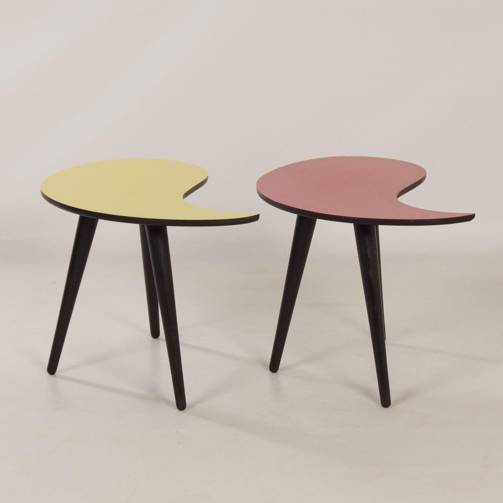 Yin-Yang Coffee Tables, 1950s, Set of 2 for sale at Pamono