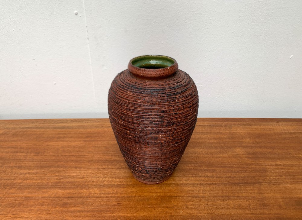 Mid-Century German Brutalist Schamotte Series Vase from Spara Keramik ...