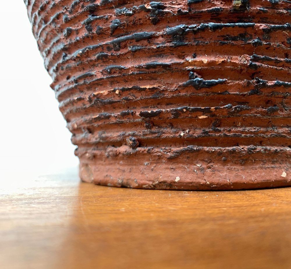 Mid-Century German Brutalist Schamotte Series Vase from Spara Keramik ...