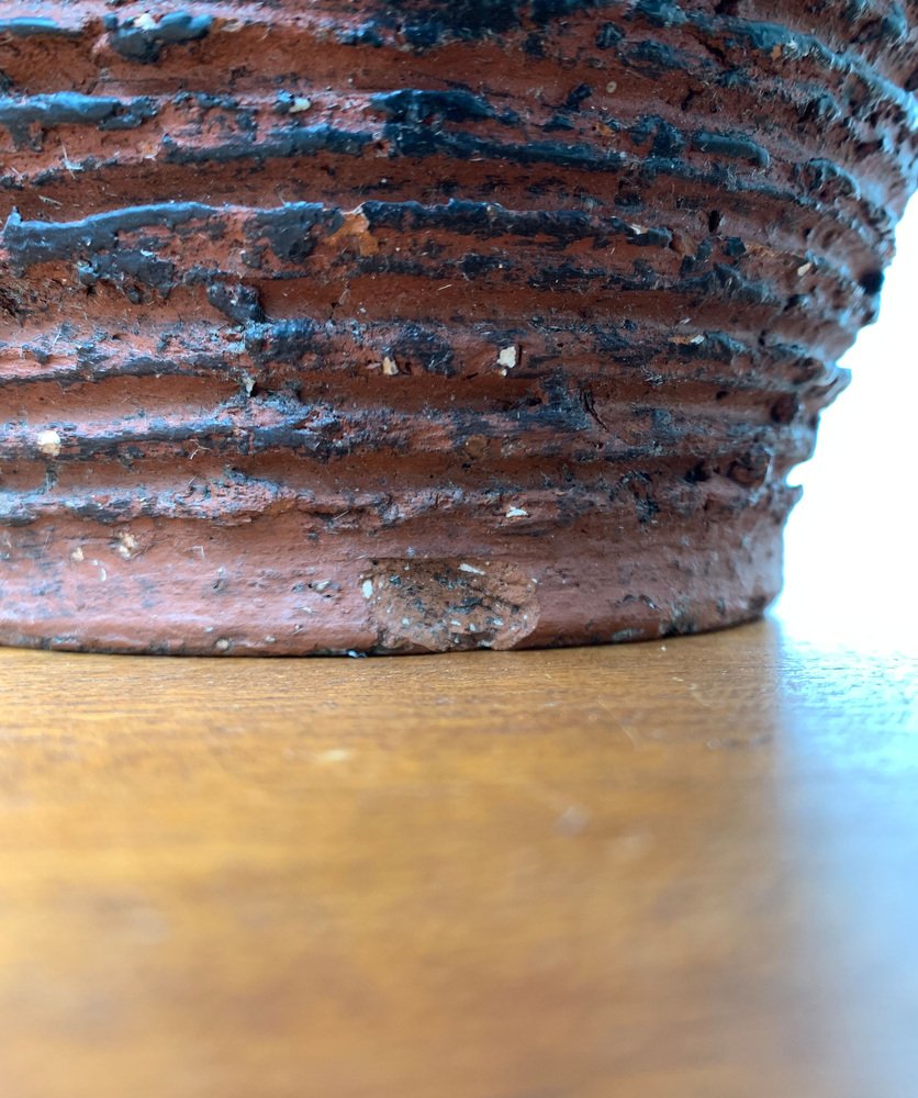 Mid-Century German Brutalist Schamotte Series Vase from Spara Keramik ...