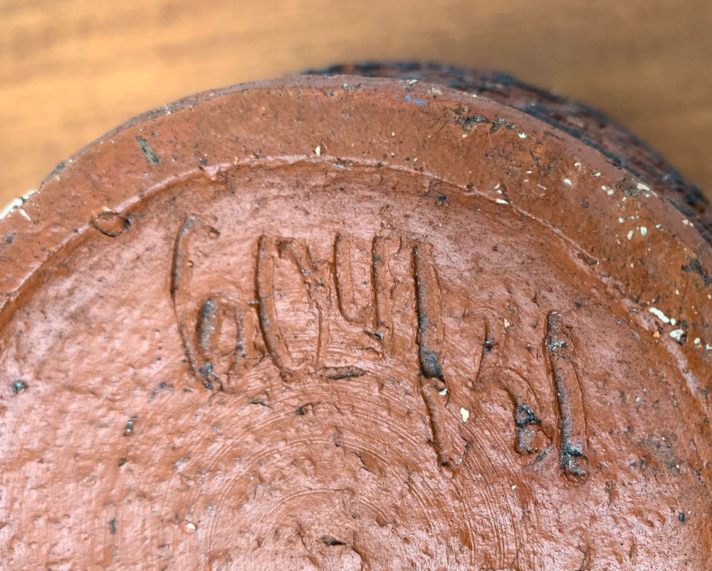 Mid-Century German Brutalist Schamotte Series Vase from Spara Keramik ...