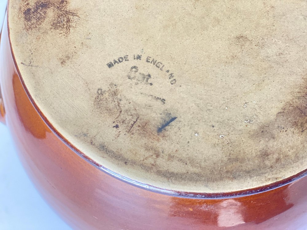 Large Brown Glazed Stoneware Soup Tureen with Lid, England, 1950 for ...
