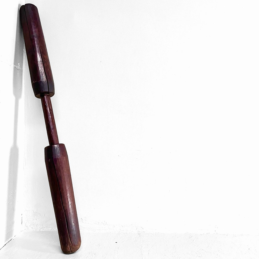 Large Antique Japanese Wooden Mochigome Stamper, 1920s for sale at Pamono