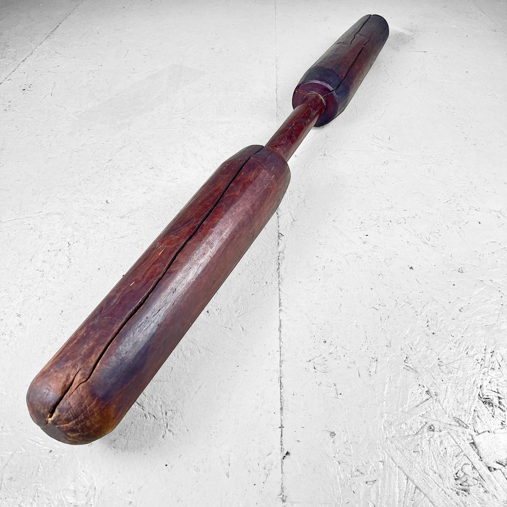 Large Antique Japanese Wooden Mochigome Stamper, 1920s for sale at Pamono