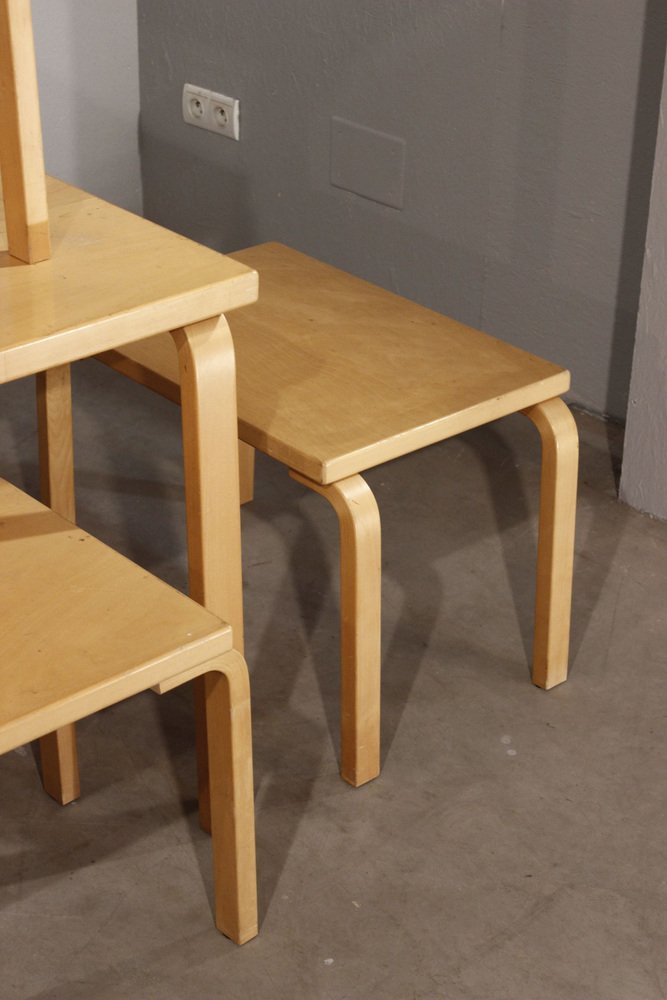 Swiss Tables by Alvar Aalto, Set of 5 for sale at Pamono