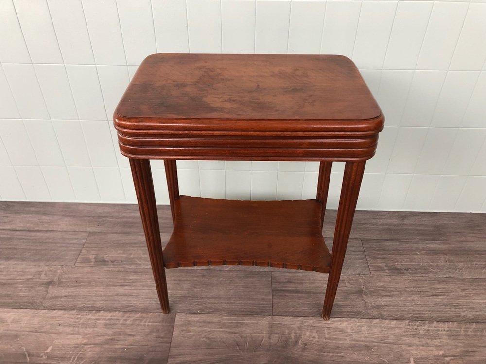 Art Deco Style Beech Side Table, 1930s for sale at Pamono