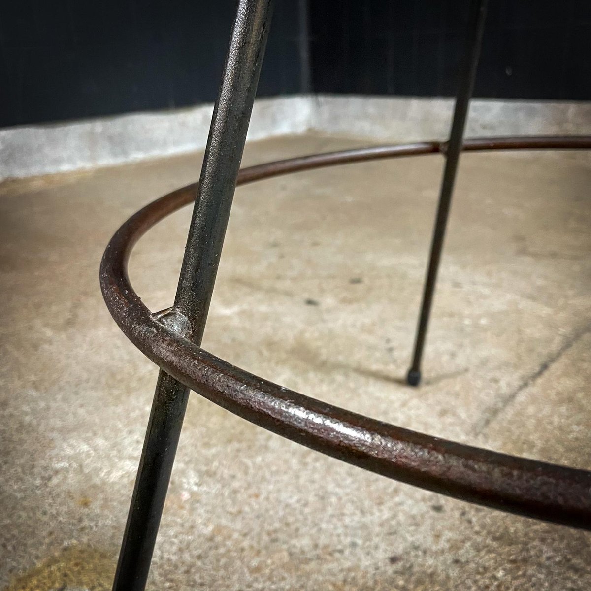 Large Industrial Standing Table in Iron with Wooden Sheet for sale at ...