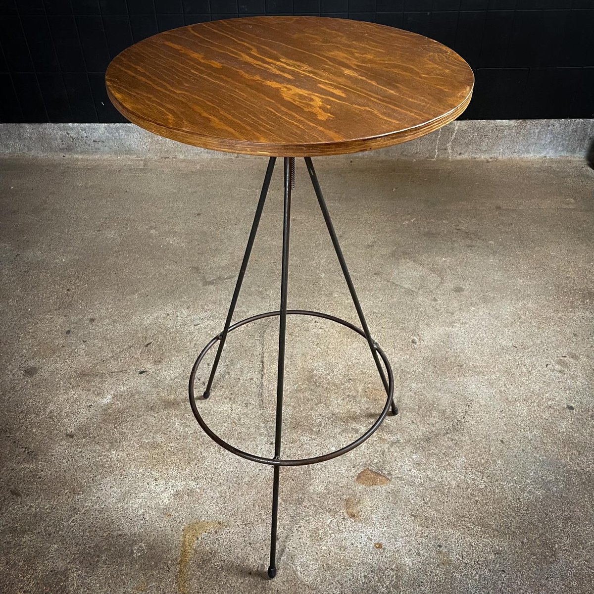 Large Industrial Standing Table in Iron with Wooden Sheet for sale at ...