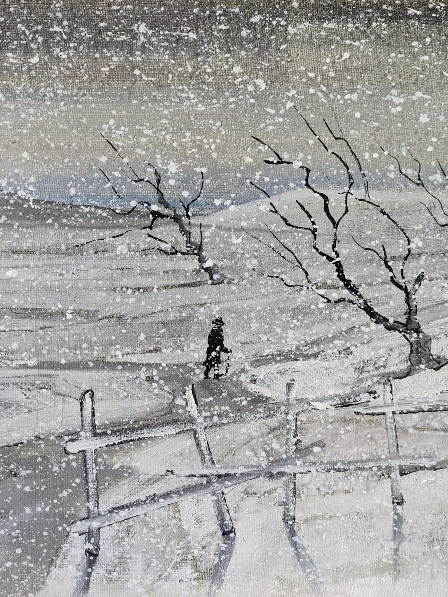 Swedish Artist, Snowfall, 1950s, Oil on Canvas, Framed for sale at Pamono