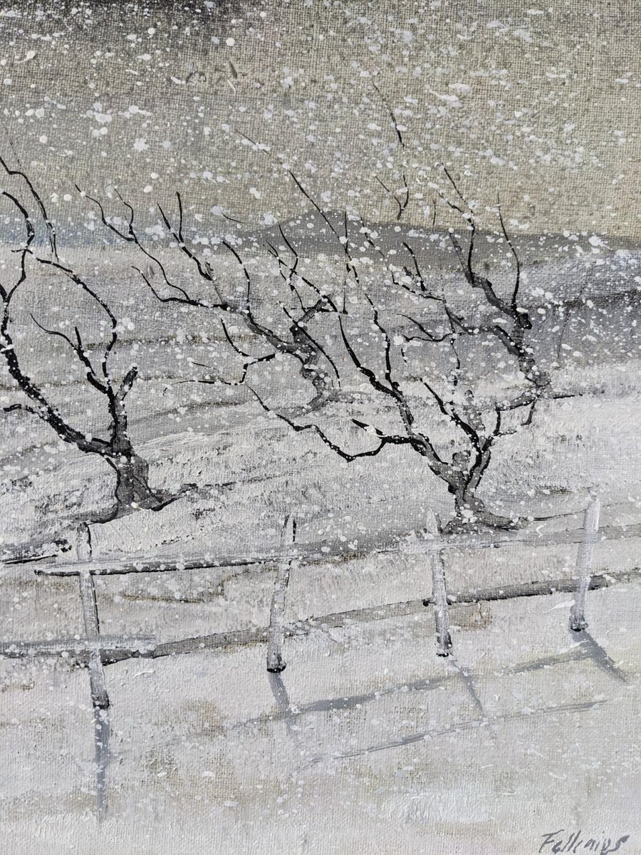 Swedish Artist, Snowfall, 1950s, Oil on Canvas, Framed for sale at Pamono