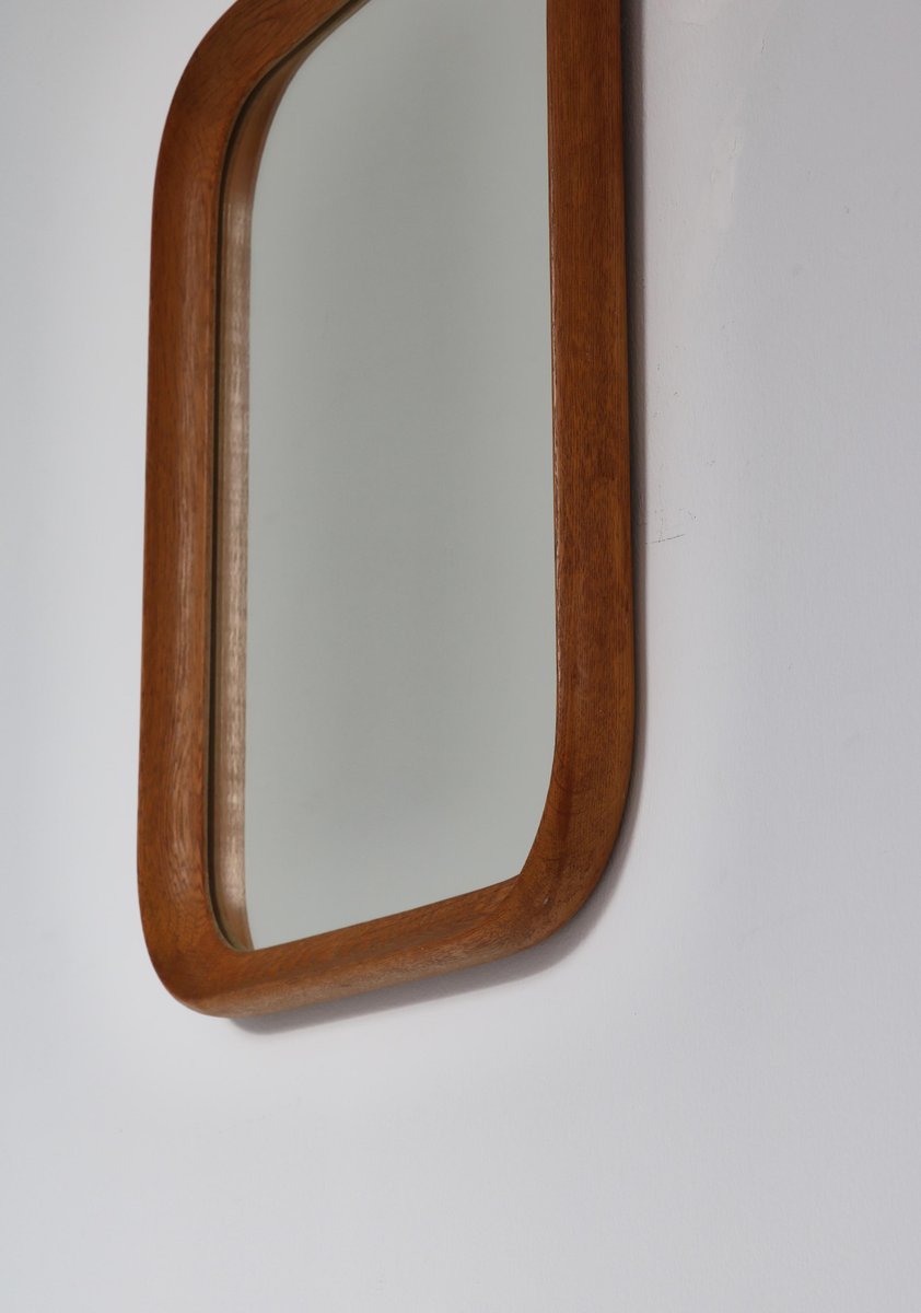 Scandinavian Modern Wall Mirror in Oakwood by Hans J. Wegner, Denmark ...