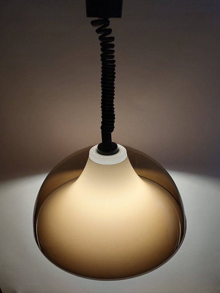 Space Age Acrylic Rise & Fall Pendant Lamp attributed to Elio ...