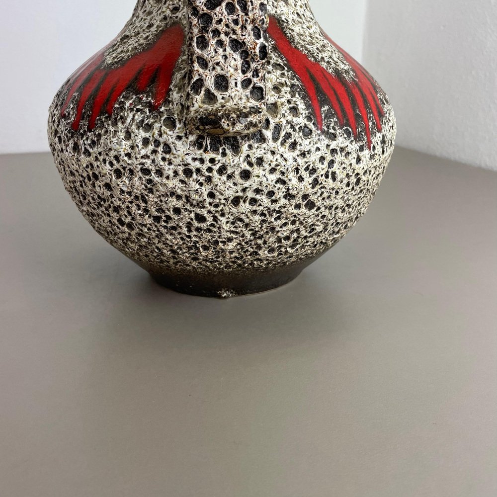 Pottery Zig Zag Fat Lava Vase from Scheurich Keramik, Germany, 1970s ...