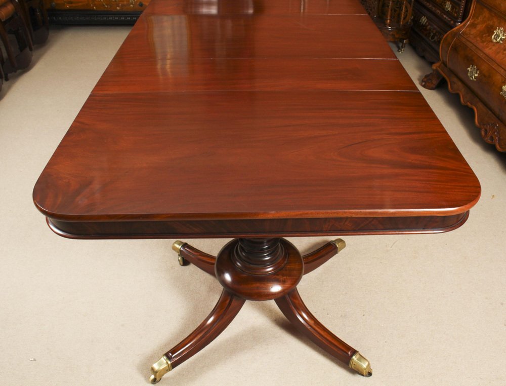 19th Century Regency Metamorphic 3-Pillar Dining Table for sale at Pamono