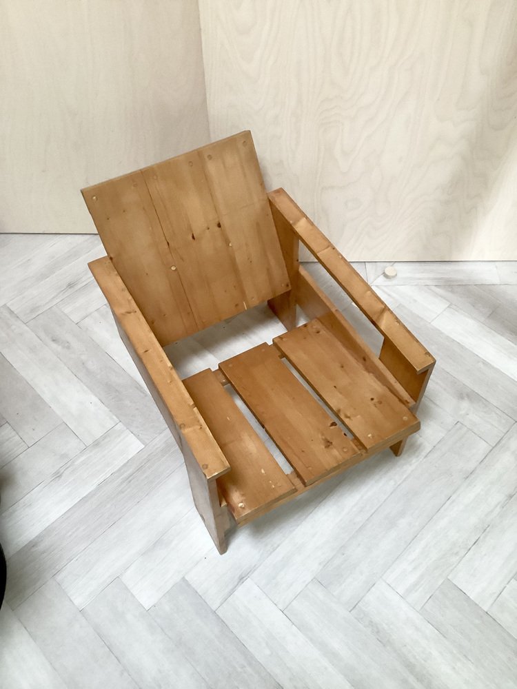 Crate Chair by Gerrit Thomas Rietveld, 1960s for sale at Pamono