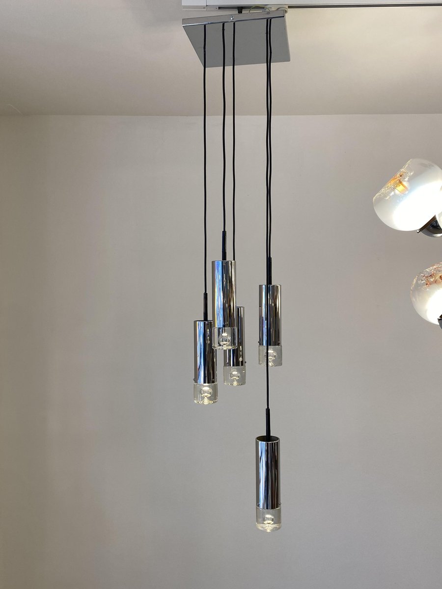 Vintage Glass Drop Lamp from Fagerhult, 1960s for sale at Pamono