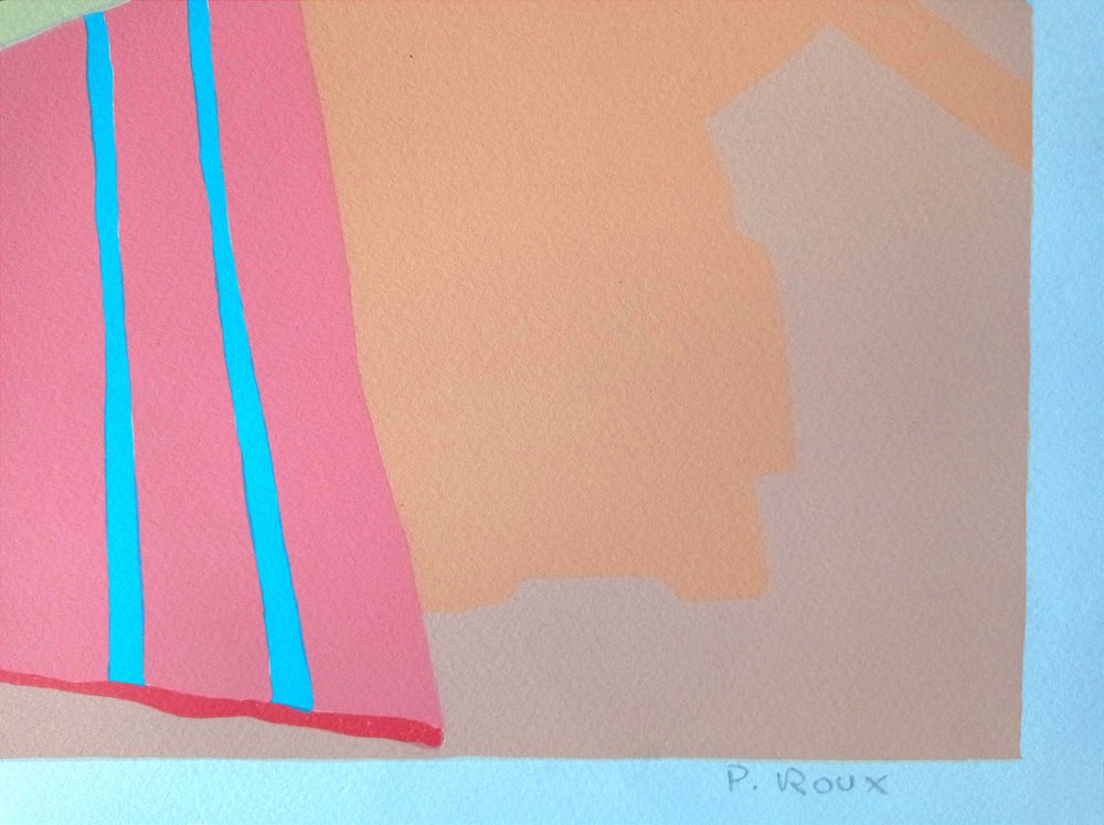 Pierre Roux, Still Life with Apples, 1970s, Lithograph for sale at Pamono