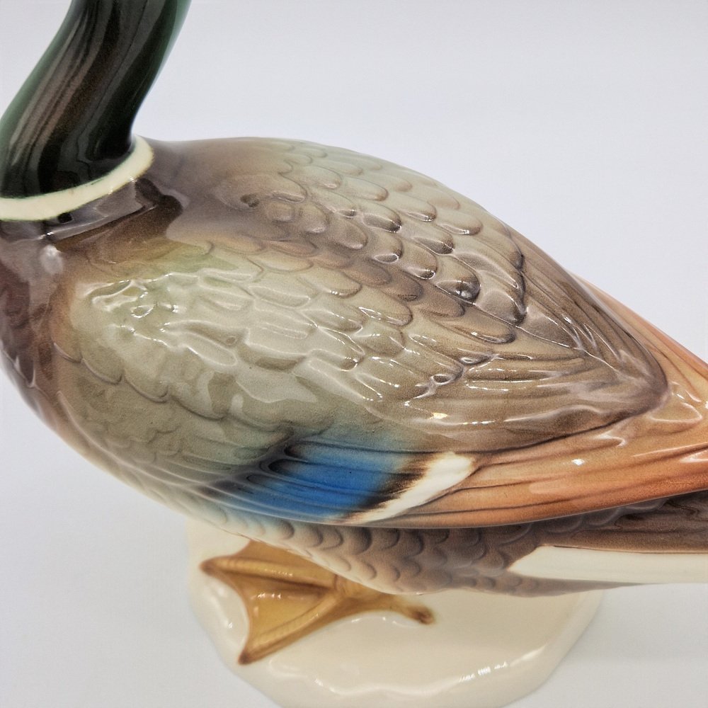 Large Vintage Duck in Porcelain from Göbel, 1970s for sale at Pamono