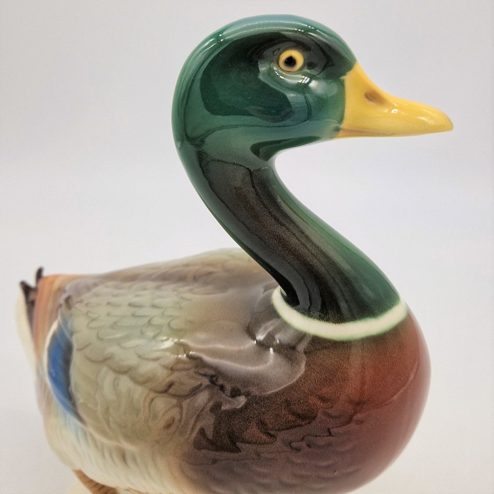 Large Vintage Duck in Porcelain from Göbel, 1970s for sale at Pamono