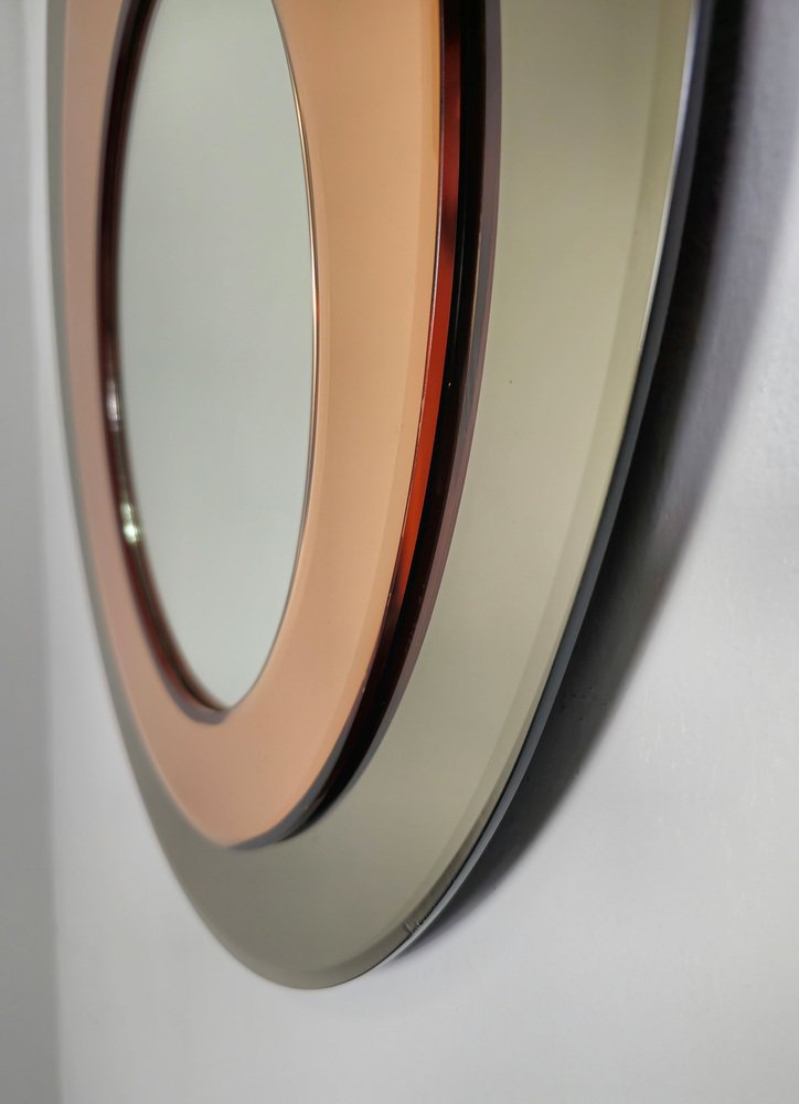 Circular Wall Mirror in Mirrored Glass from Rimadesio Italia, 1970s for ...