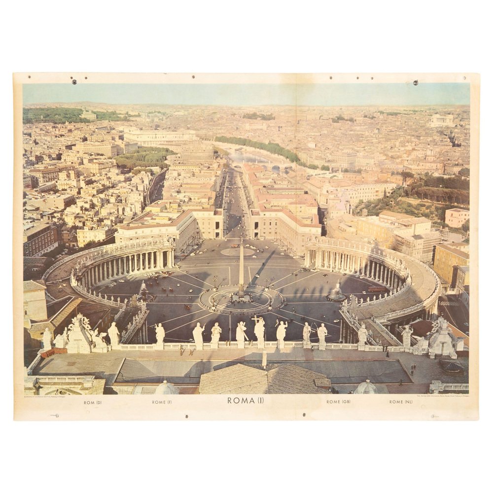 School Wall Chart of Rome, 1960s for sale at Pamono