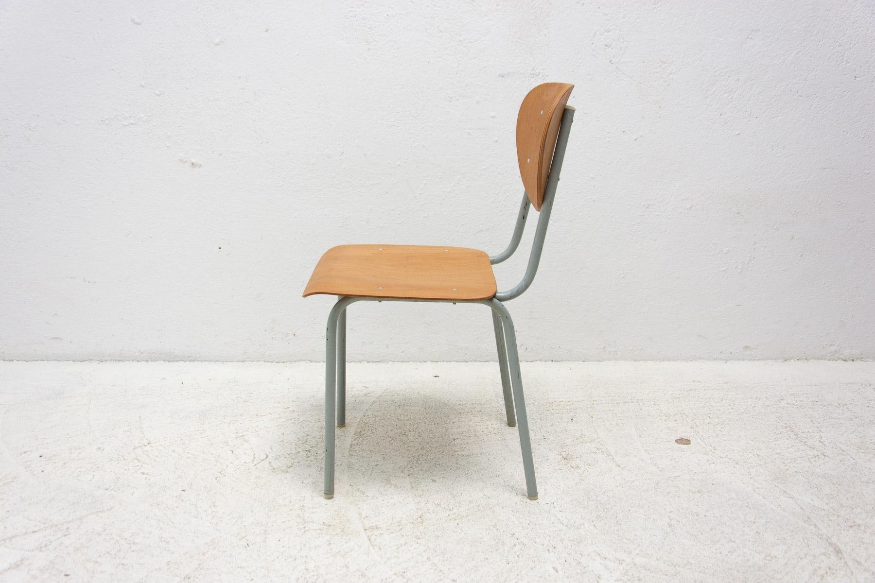 Vintage School Chairs, Former Czechoslovakia, 1970s, Set of 5 for sale ...